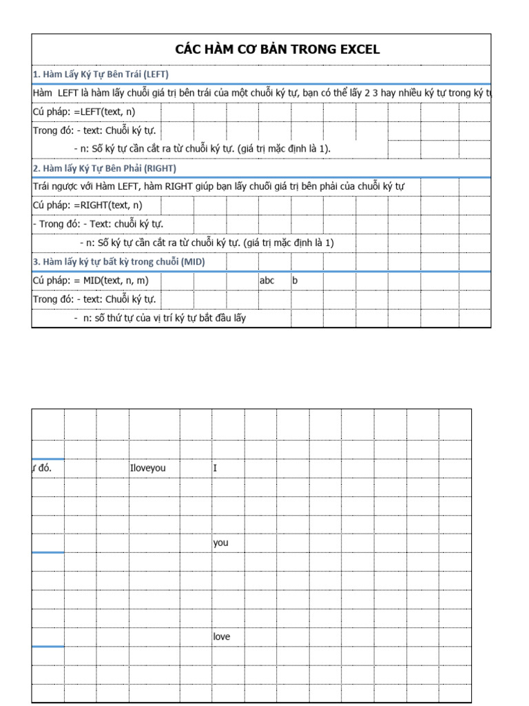 Cac Ham Trong Excel & VD | PDF