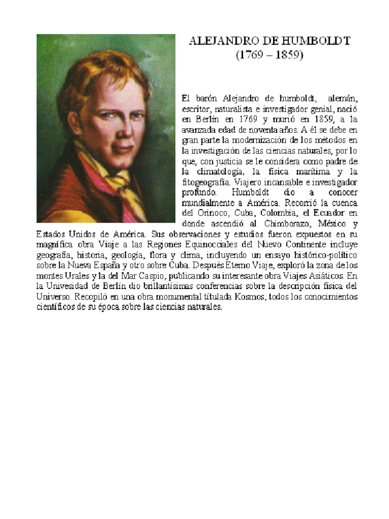 Alejandro de Humboldt | PDF