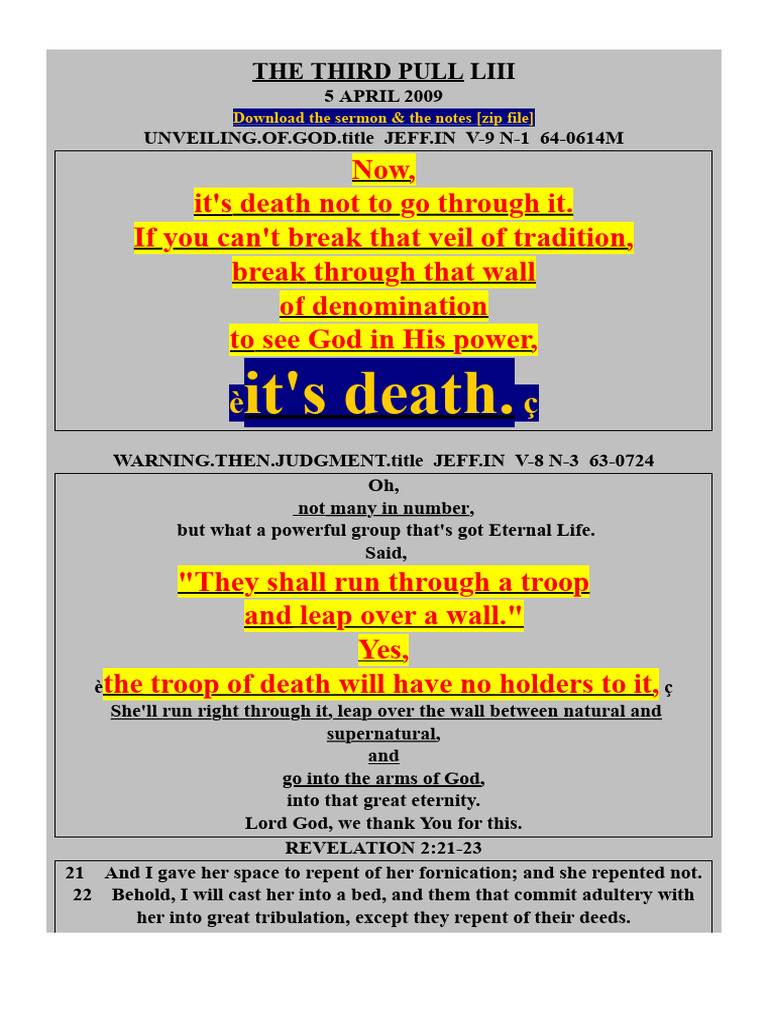 The Third Pull Liii | PDF | Pentecostalism | The Exodus