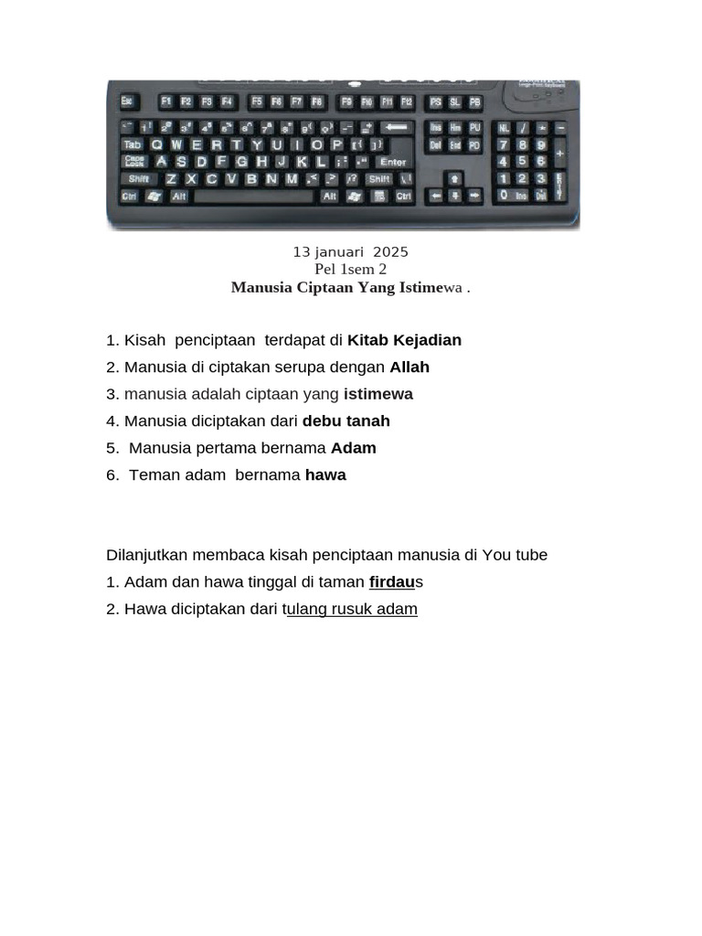 Pelajaran 1 - Salin | PDF