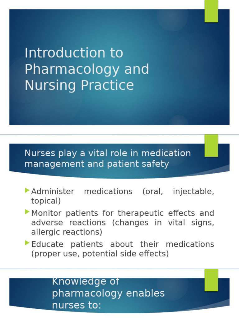 Introduction To Pharmacology and Nursing Practice | PDF | Medical Prescription | Litre