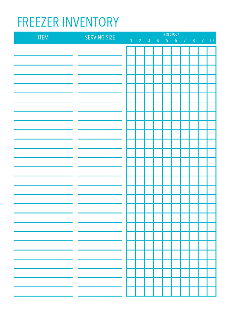 Freezer Inventory | PDF