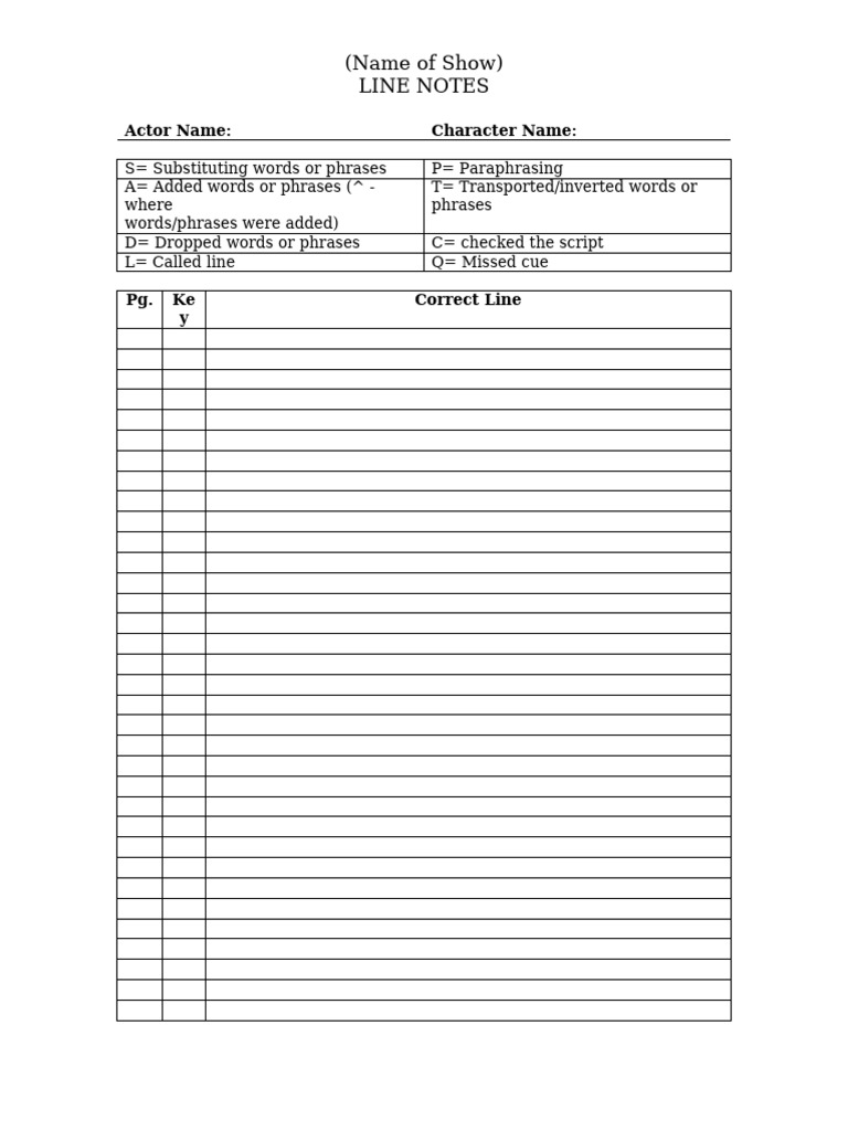 Line-Notes-Form-1 3 | PDF