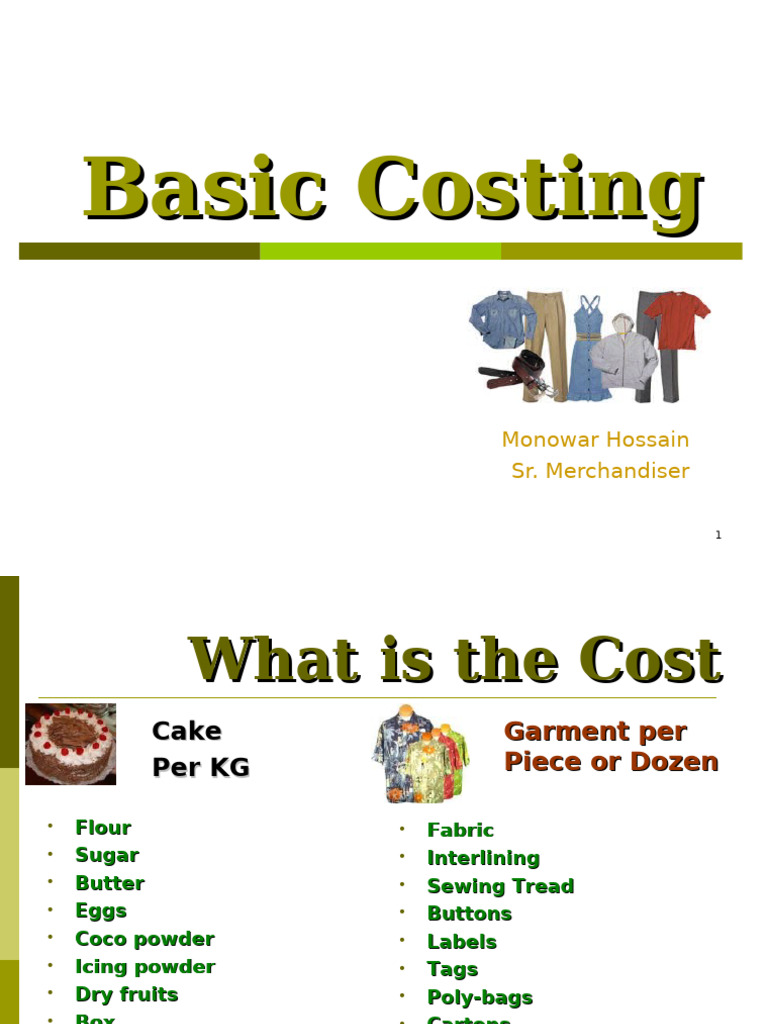 How to create Costing file for Merchandiser. | PDF | Textiles | Yarn