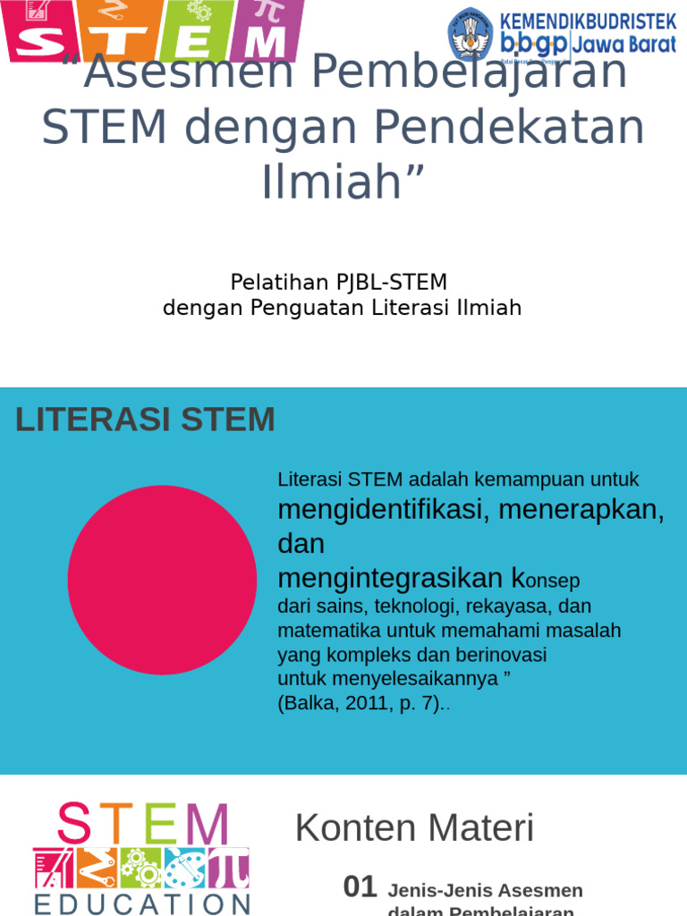 1 BAHAN PRESENT MGMP Asesmen Pembelajaran STEM PjBL_051224 | PDF