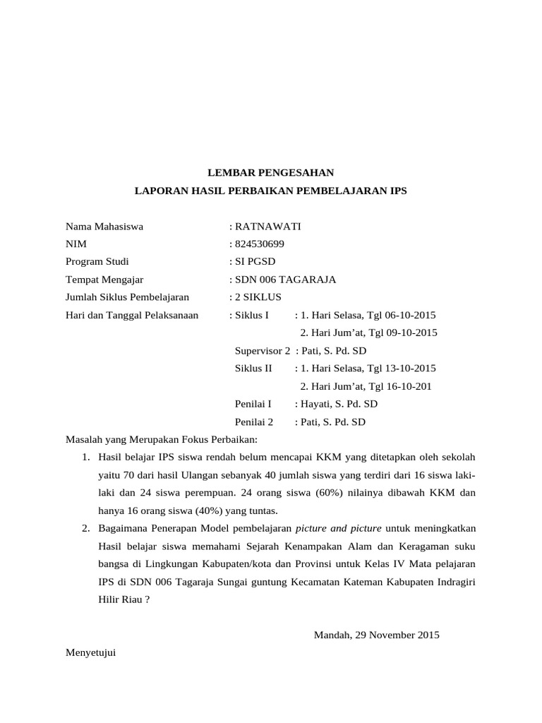 Lembar Pengesahan | PDF