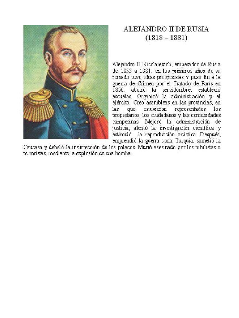 Alejandro Ii de Rusia | PDF