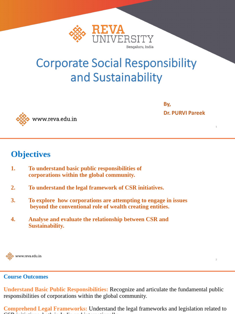1. CSR Unit 1 PT1 | PDF | Corporate Social Responsibility | Sustainability