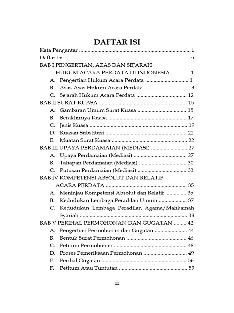 DRAF BUKU Hukum Acara Perdata | PDF