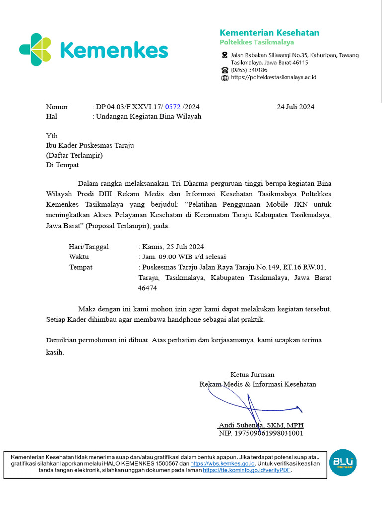 Undangan Kegiatan Bina Wilayah Kader.docx-1 | PDF