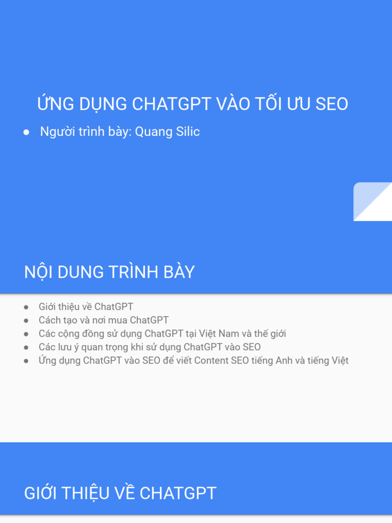 NG D NG ChatGPT Vào NG D NG SEO | PDF