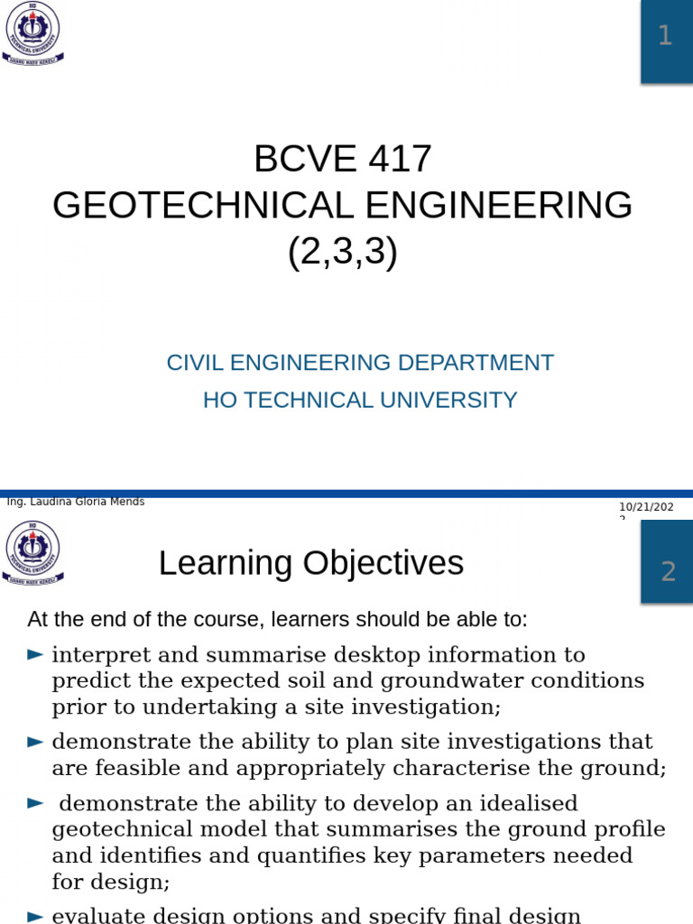 Geotechnical Engineering Lecture 1 | PDF | Geotechnical Engineering | Applied And ...