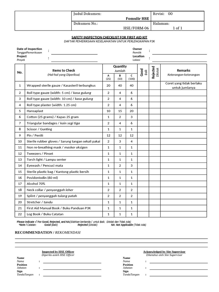 [MMS] Inspeksi Kotak Obat | PDF