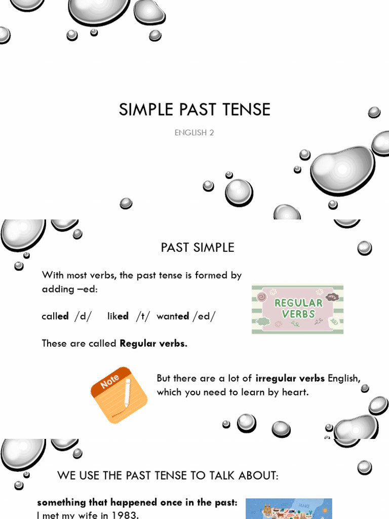 Past Simple Tense Exercises A2 | PDF
