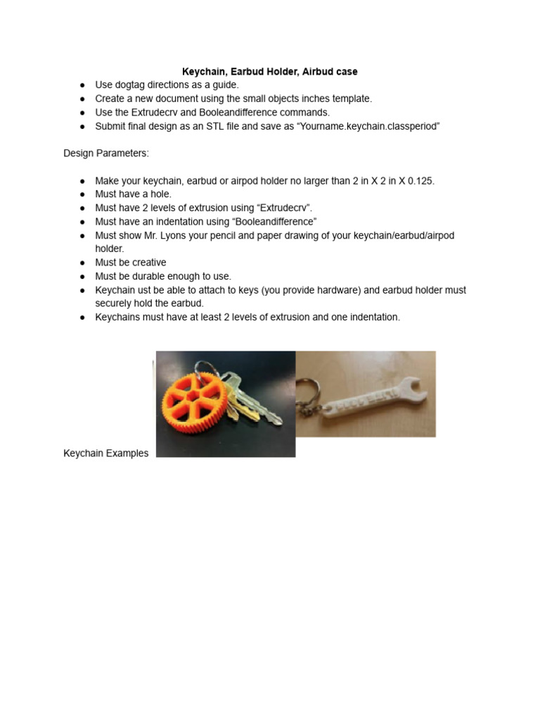 Keychain Design | PDF