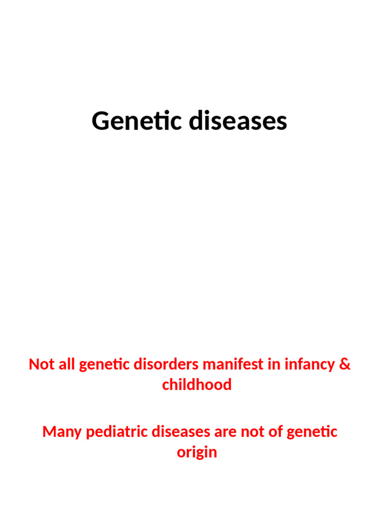 Lec 6 Genetic Diseases | PDF | Point Mutation | Genetic Disorder
