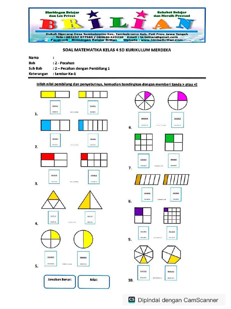 Soal Kelas 4 Pecahan | PDF