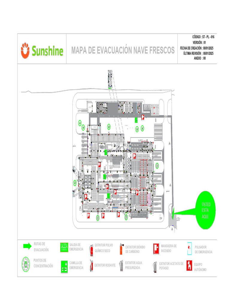 Plano de Evacuacion Nave Frescos-Modelo | PDF