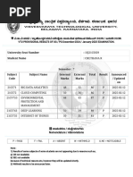 VTU Result Sem 1 | PDF