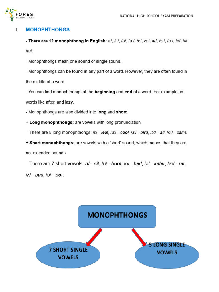 Lesson 2 - Vowels - Monophthongs | PDF | Phonetics