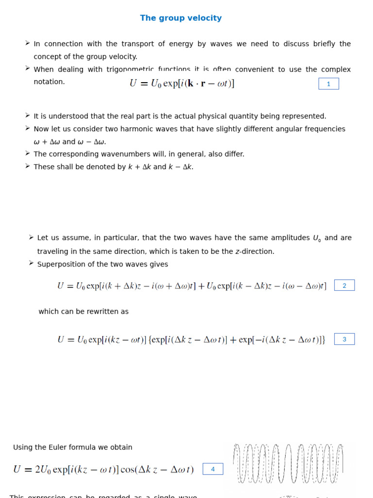 Group Velocity | PDF