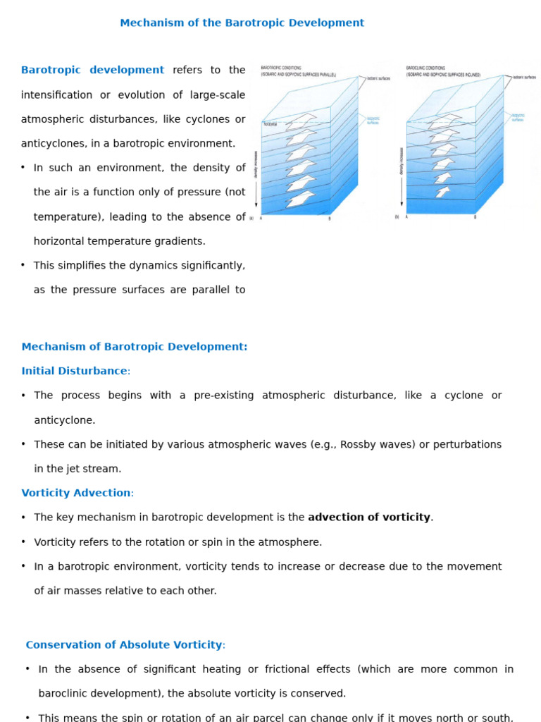 Mechanism of Barotropic development | PDF