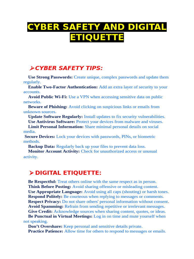 Cyber Safety | PDF