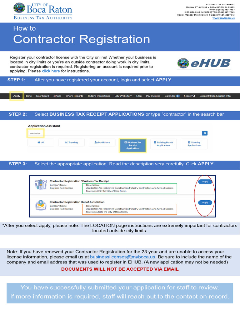 Boca Raton Contractor Registration Guide | PDF