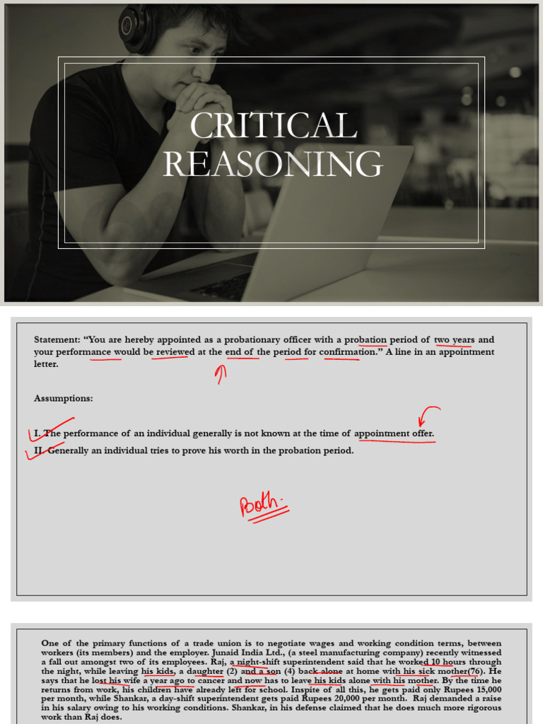 65. critical reasoning | PDF | Inference | Banks