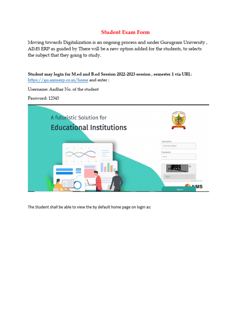 User - Manual - For - Student - Exam - Form | PDF