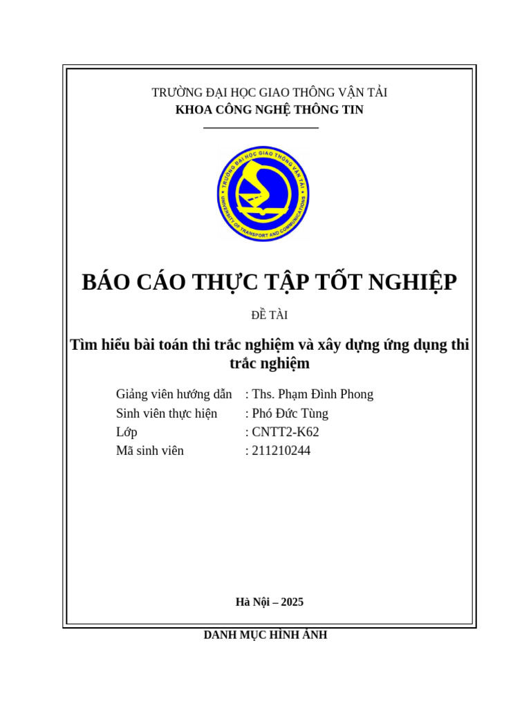 Bao Cao Thuc Tap Tot Nghiep | PDF
