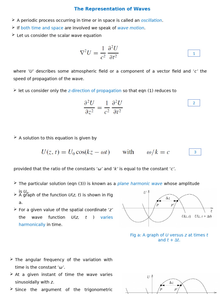 Wave Representation and Motion Analysis | PDF | Waves | Euclidean Vector