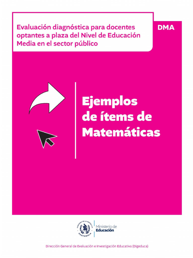 Ejemplos Items NM Matemáticas | PDF | Volumen | Porcentaje