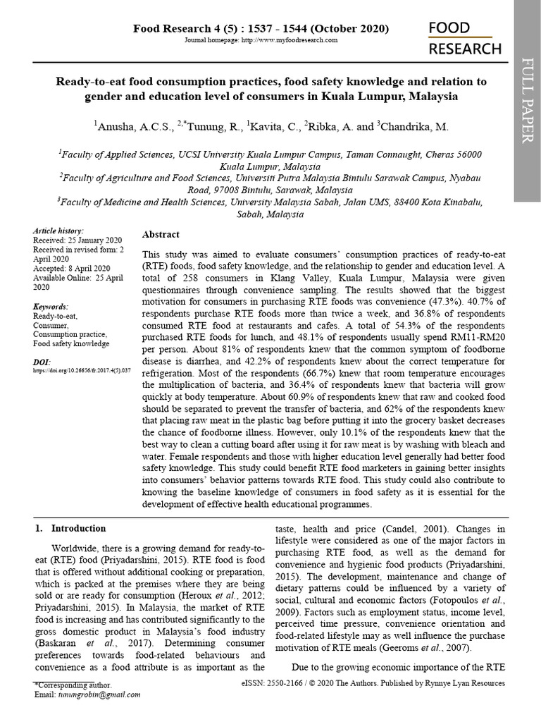 _19__fr-2020-037_anusha | PDF | Food Safety | Meal