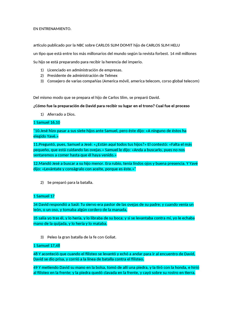 Tema 17 Colosences 3,5 | PDF | David