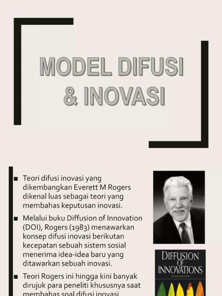 Model Difusi Dan Inovasi Manajemen Inovasi | PDF