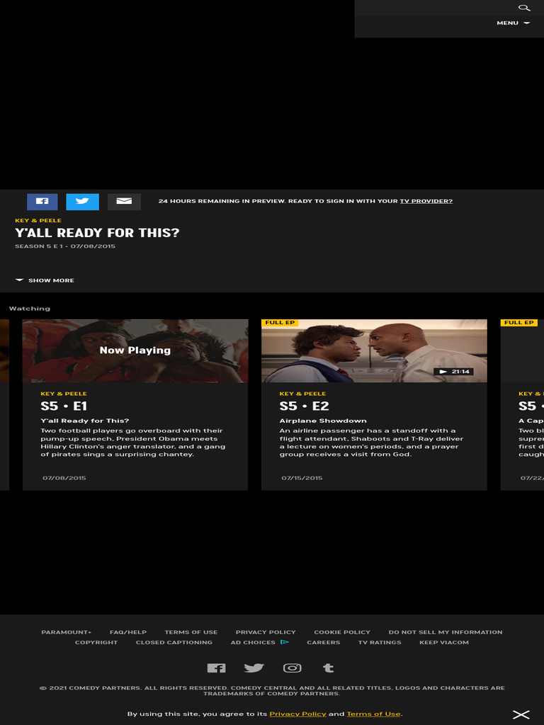 Key & Peele - Season 5, Ep. 1 - Y'all Ready for This - Full Episode ...