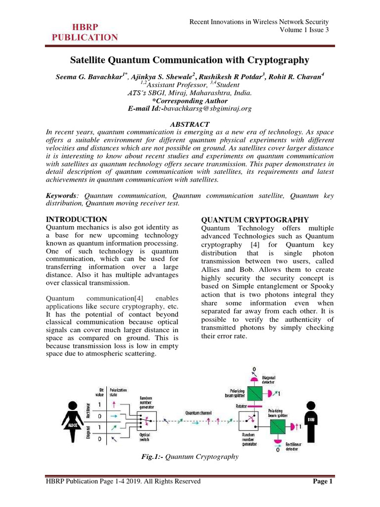 Satellite Quantum Communication Advances | PDF | Telecommunications | Theoretical Physics