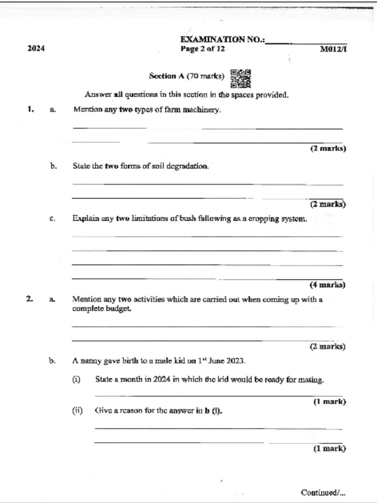 2024 Agriculture | PDF