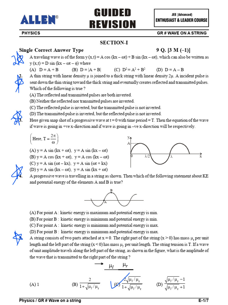 Wave Mechanics: String Dynamics Guide | PDF | Waves | Physical Phenomena