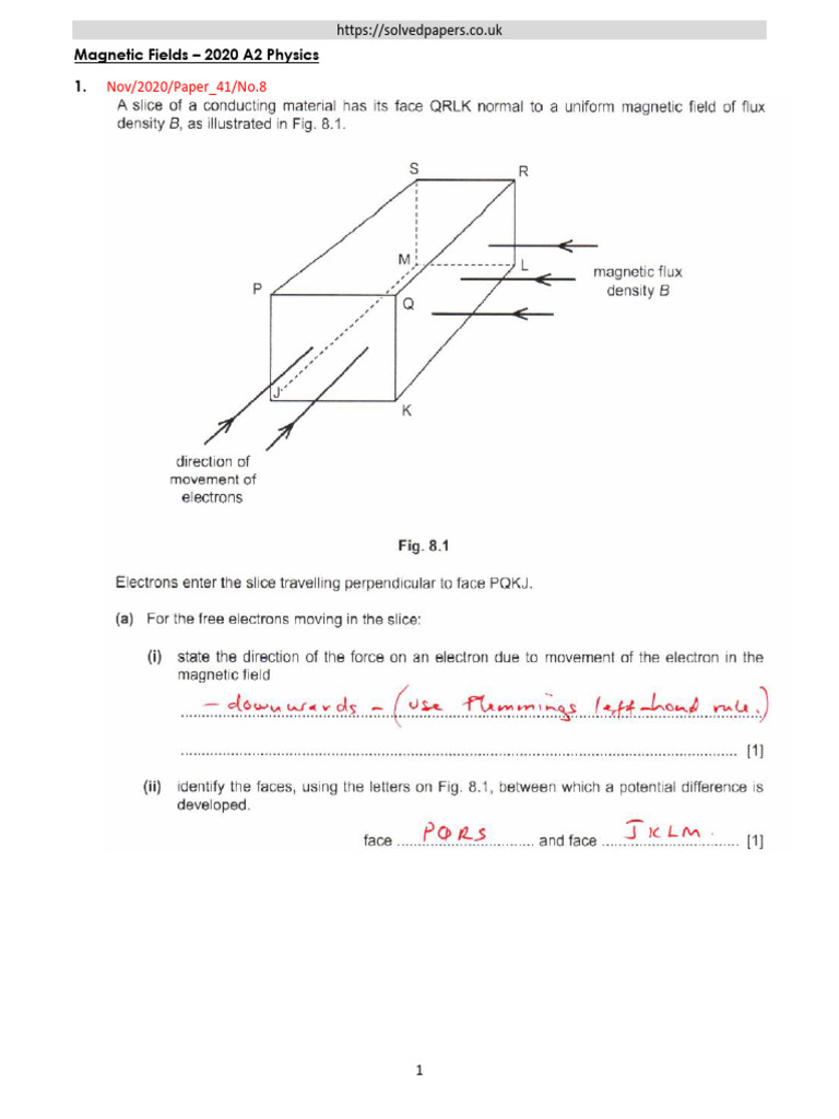Magnetic Fields A2 Physics Papers | PDF