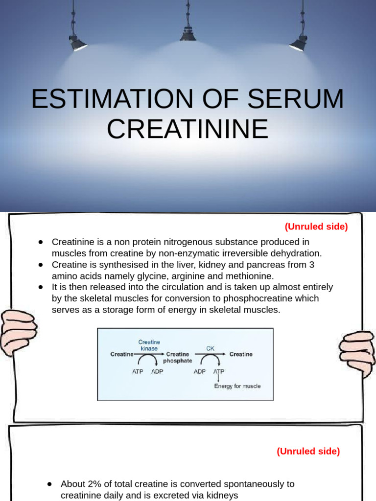 Creatinine Estimation | PDF | Creatinine | Kidney