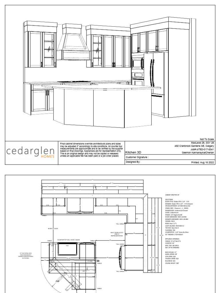 Kitchen Design Plans and Elevations | PDF | Countertop | Cabinetry