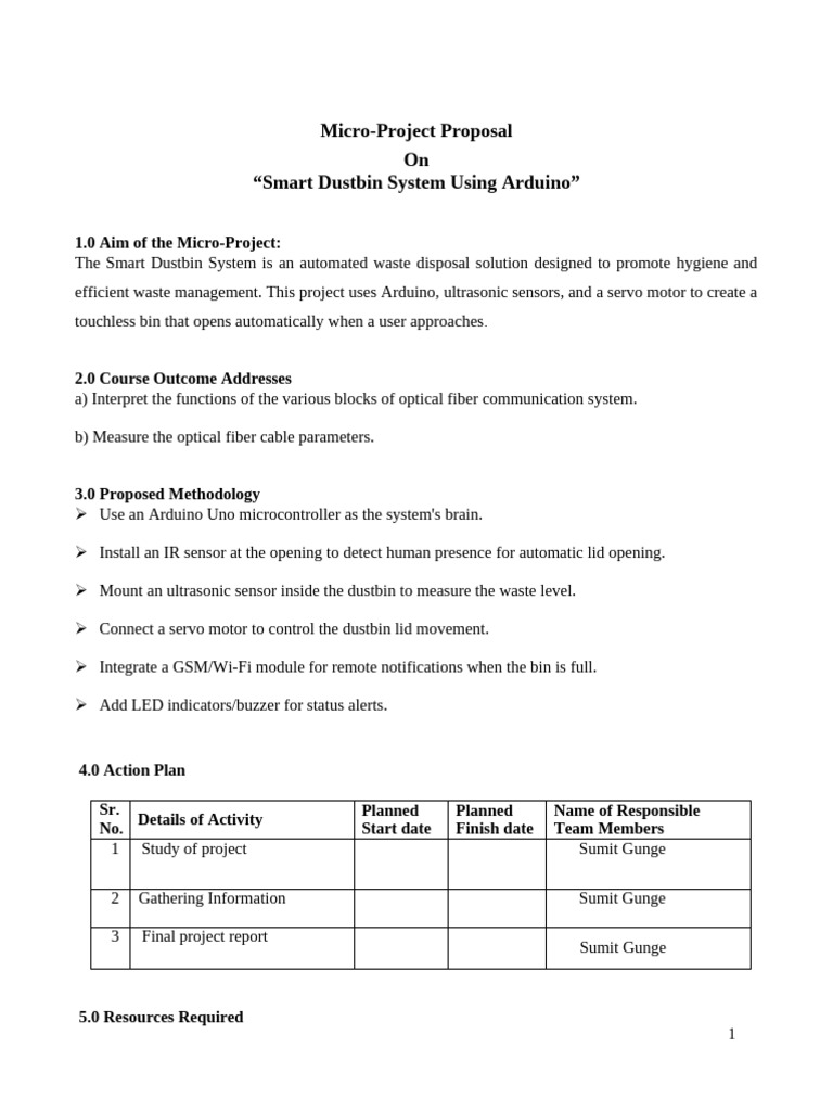 Ons Proposal Sumit Dox | PDF | Arduino | Sensor