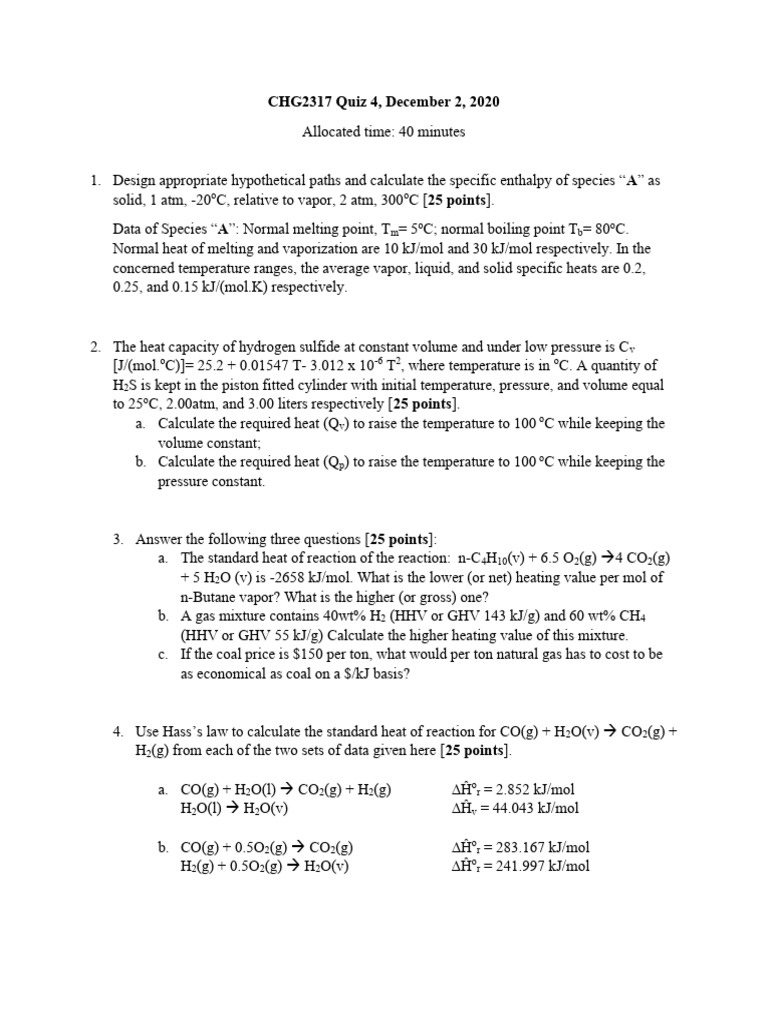 Quiz 4a-Questions | PDF