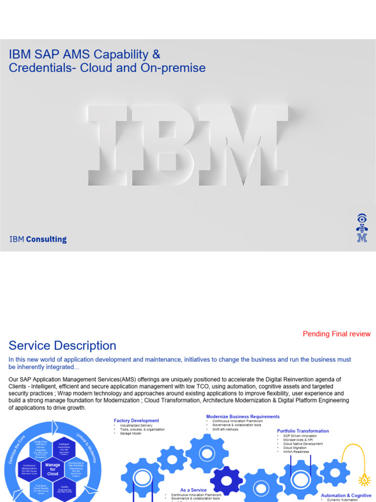 IBM SAP AMS Services Overview | PDF | Cloud Computing | Software As A ...