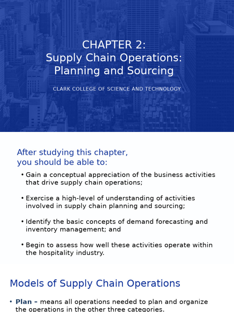 Chapter 2 - Planning and Sourcing | PDF | Inventory | Procurement