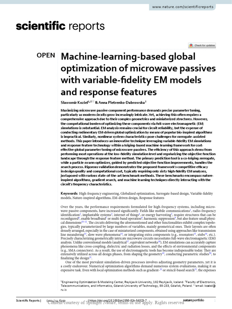 Machine-learning-based Global Optimization of Micr | PDF | Mathematical Optimization | Machine ...