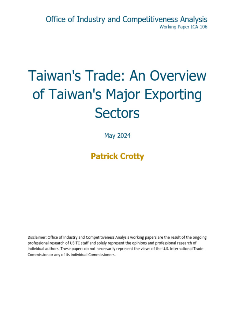 Taiwan_trade_overview | PDF | Integrated Circuit | Taiwan