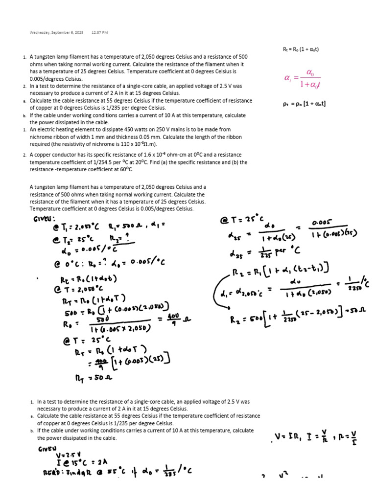 Solved Problems in Ckts 1 (9-6-230-1 | PDF | Incandescent Light Bulb ...